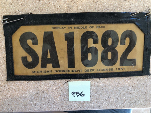 1951 Michigan Deer hunting license # 956 | eBay