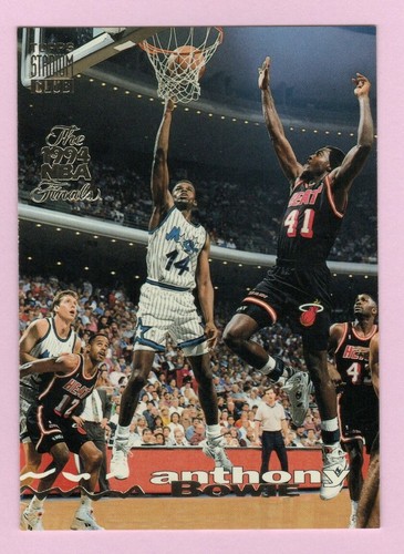1993-94 Topps Stadium Club Anthony Bowie #42 Orlando Magic - NBA Finals ...