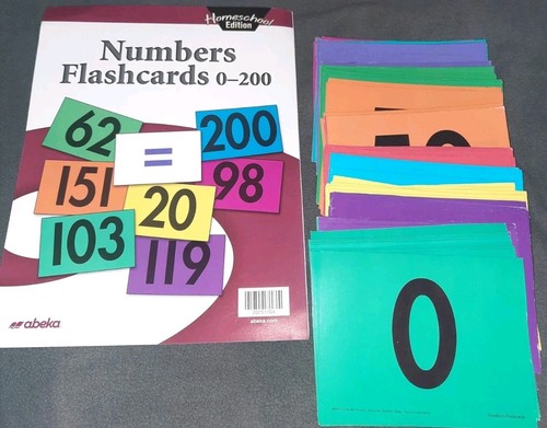 Abeka Homeschool Numbers Flashcards 0-200 | eBay