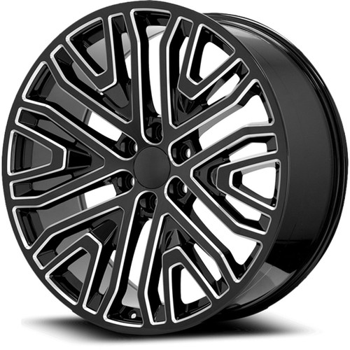22x9 +28 Performance Replicas PR197 6x5.5 Gloss Black Milled Wheels ...