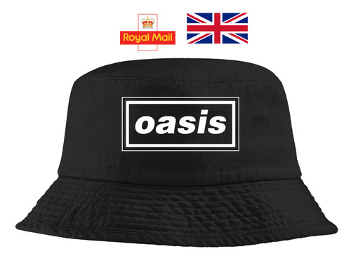 Vintage Style Oasis Black Bucket Hat – Classic look Concert Birthday ...