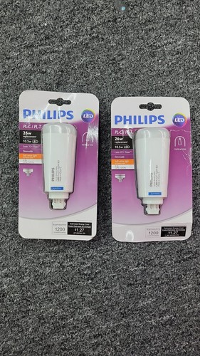 *2 Philips 26W Equivalent Soft White PL-C/T 4-Pin Vertical Orientation ...