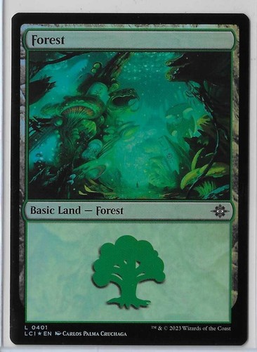MTG Forest FOIL Lost Caverns of Ixalan (LCI) Basic Land Magic #0401 ...