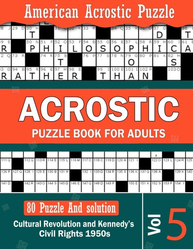 Acrostic Puzzle Book vol-5: The Story of a Changing America: From ...