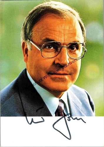 Autogramm Helmut Kohl Bundeskanzler /// Autogramm Autograph signiert ...