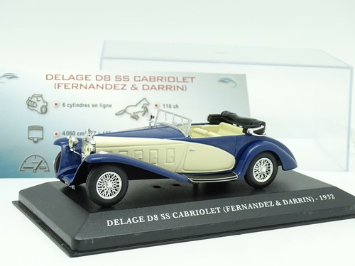 Ixo Press 1/43 - Delage D8 SS Cabriolet Fernandez Darrin 1932 | eBay