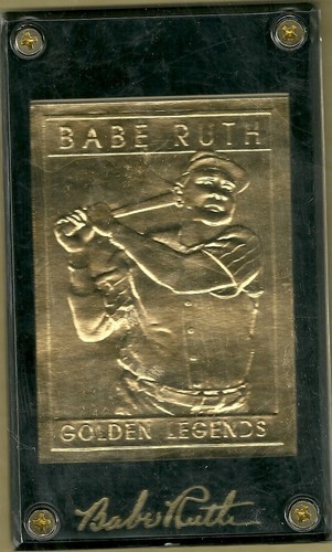 Babe Ruth 22 kt Gold Card - Limited Edition Karat Golden Legends | eBay