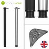 710mm Black Chrome Kitchen Worktop Unit Desk Breakfast Bar Table Leg ...