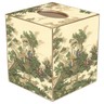 MARYE-KELLEY, 5" WHITE GARDENIA, CAMELLIA & IRISES CUBED TISSUE BOX ...