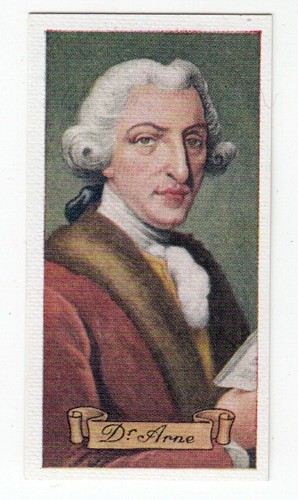 DR. ARNE: Vintage 1935 Trade Card of THOMAS ARNE | eBay