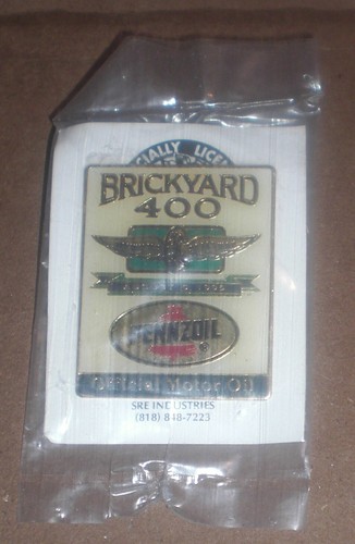 1995 Brickyard 400 hat pin never used NASCAR Pennzoil IndianapolisMotor ...