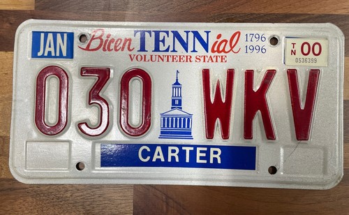 Vintage 1996 Tennessee Bicentennial 1776-1996 License Plate | eBay