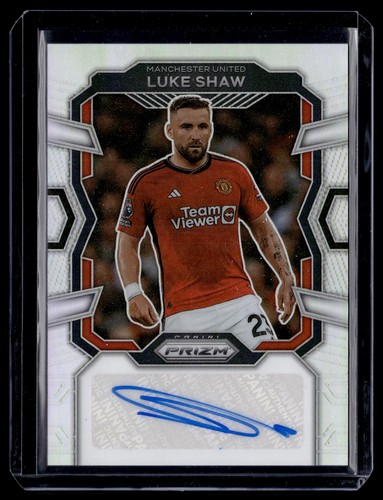 2023-24 Panini Prizm Premier League #S-LS Luke Shaw Signatures Silver ...