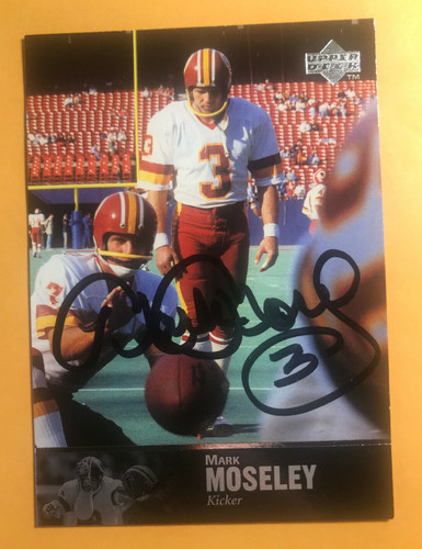 SIGNED MARK MOSLEY 1997 UPPER DECK LEGENDS FOOTBALL AUTOGRAPH ...