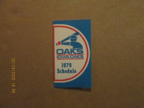 American Association Iowa Oaks Vintage Defunct 1979 Team Logo Pocket ...