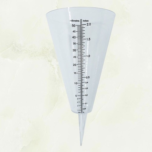 Cone Shaped Rain Measuring Cup Transparent Rainfall Gauge Useful ...