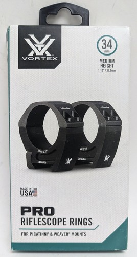 Vortex Optics Pro Series Riflescope Rings - 34mm - Medium Height 1.10in ...
