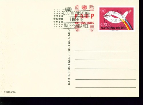 First Day UN Geneva Office Postal Card - Scott# UX7 SCV$ ?? Special ...