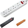 Permaplug UK 3 Pin Mains Plug. 13 Amp Heavy Duty Black/Orange/White ...