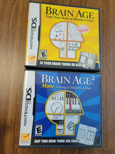 Nintendo DS Brain Age 1 &2 Complete CIB Games Lot - Authentic - Work ...