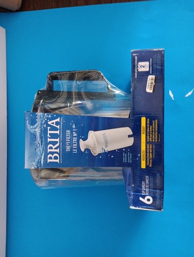 NEW Brita Soho Color Series Black Pitcher Water Filtration System 6 Cup ...