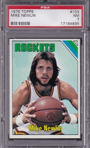 1975 Topps NBA #103 MIKE NEWLIN PSA 7 NM Houston ROCKETS / UTAH | eBay