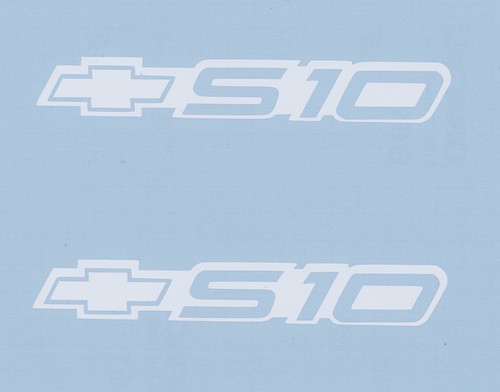 2 New S10 CHEVROLET 6" White Decals Stickers Trucks Windows Car Show ...