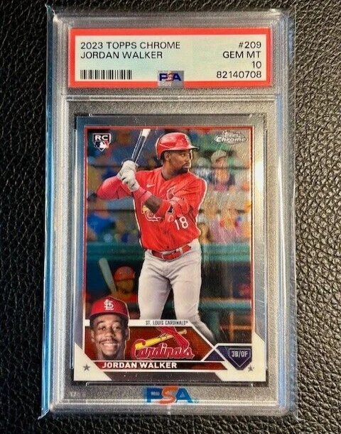 Jordan Walker 2023 Topps Chrome #209 Base PSA 10 Price Guide - Sports ...