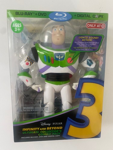 Disney Toy Story 3 Buzz Lightyear Figure & Blue Ray set Target Exc NIB ...