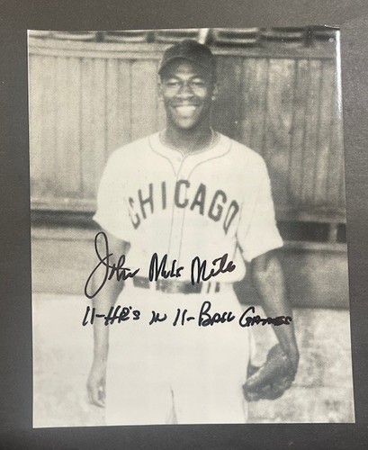 MULE MILES Autograph Signed Baseball 8x10 Photo Negro Leagues 1946-49 ...