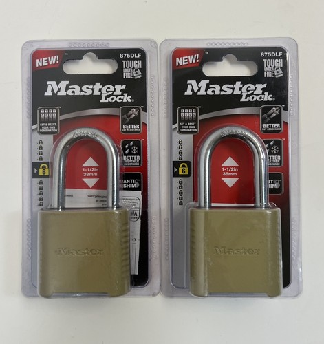 Master Lock 875DLF Combination Padlock, 1 1/2", LOT OF 2 | eBay