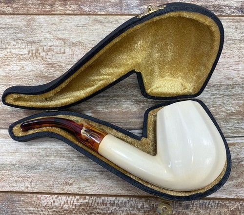 CAO Meerschaum Smoking Pipe Fluted Octagonal Carved Design New With ...