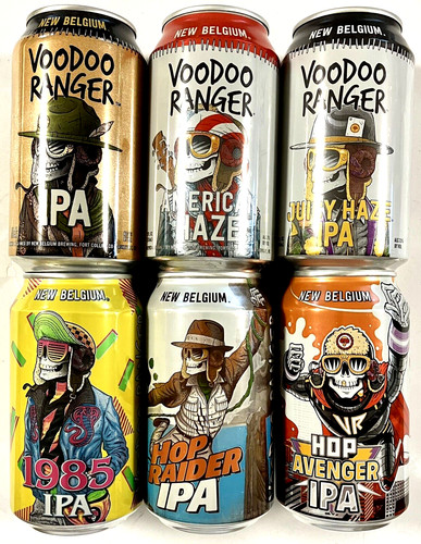 New Belgium choice of Voodoo Ranger IPA empty beer can Fort Collins ...
