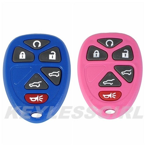 New Blue&Pink Replacement Keyless Key Entry Remote Start Car Fob For ...