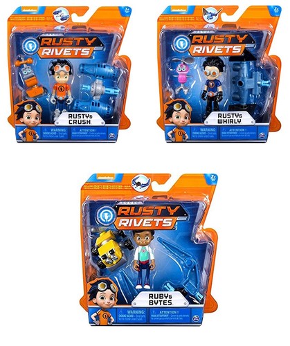 Nickelodeon Rusty Rivets Rusty Crush Bytes Ruby Whirly Set Lot Of 3 | eBay