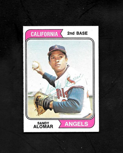 1974 TOPPS #347 SANDY ALOMAR - AUTO - AUTOGRAPHED - SIGNED - ANGELS | eBay