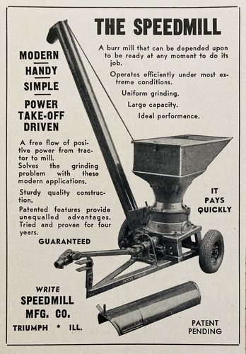 1946 AD.(XF18)~SPEEDMILL MFG. CO. TRIUMPH, ILL. SPEEDMILL BURR MILL | eBay