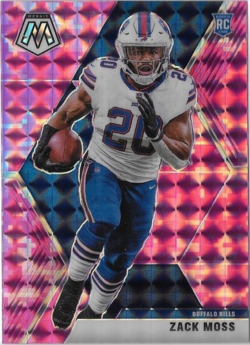 2020 Panini Mosaic ZACK MOSS RC ROOKIE PINK CAMO PRIZM #231 BILLS UTAH ...