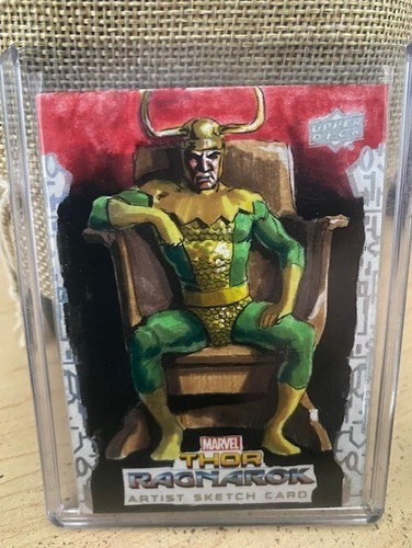 2017 Marvel Thor Ragnarok sketch card Loki by Matias Streb 1/1 | eBay