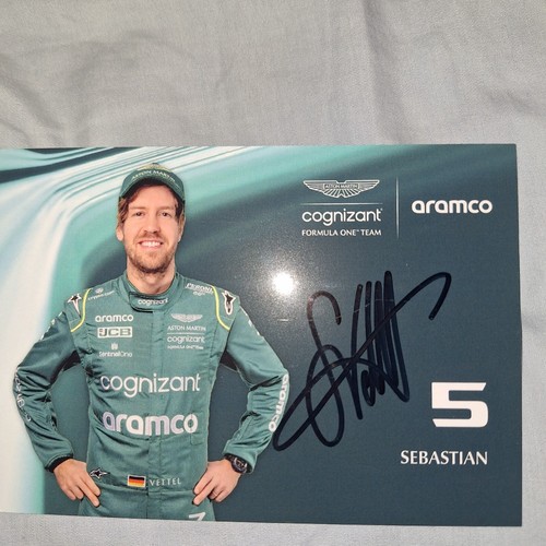 sebastian Vettel Signed drivers Card 2022 | eBay