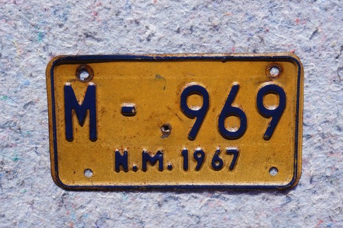 1967 New Mexico MOTORCYCLE License Plate # 969 | eBay