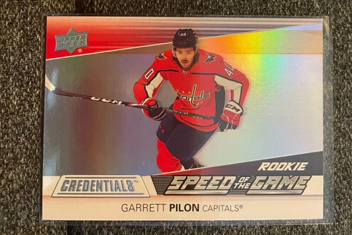 2021-22 UD Credentials Speed of the Game Garrett Pilon Washington ...