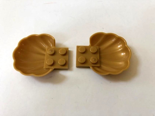 LEGO Parts: Clam Shell SET (2 Halves), Pearl Gold, Part #18970 | eBay