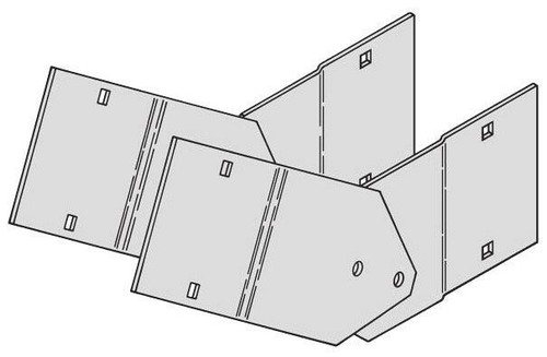 B-Line 9A-1026W/SS6 6" Vertical Adjust Splice Plate with 316 SS ...