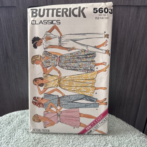 VINTAGE! 5603 Butterick Classics Sz 12-14-16 Sewing Pattern Misses ...