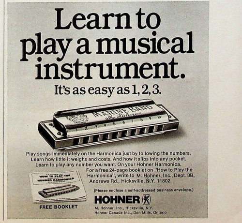 1977 Harmonica Hohner Inc. Vintage Print Ad Free Booklet Hicksville New ...