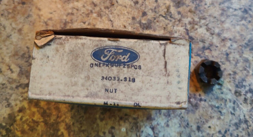 OEM NOS Ford Ball Joint Castle Nut (4X) # 34033-S18 / Fits 65-73 Ford ...