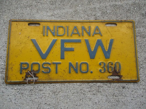 Indiana VFW post no. 360 license plate | eBay