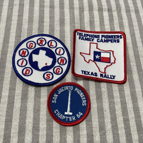 Vintage Bell TELEPHONE PIONEERS OF AMERICA Patch Texas campers | eBay