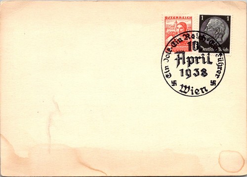 GOLDPATH: Germany postcard 1938 to Austria special cancel CV916_P18 | eBay